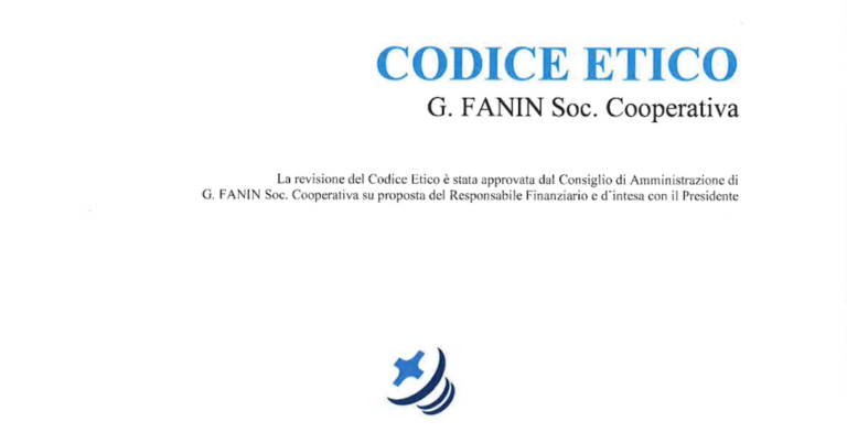 Il Codice Etico di FANIN – Fanin